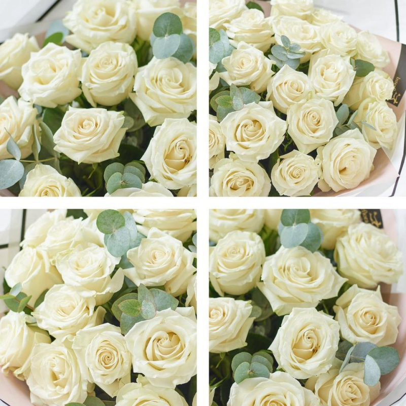 Beautifully Simple Luxury White Rose Bouquet