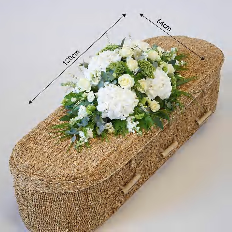 White Casket Spray
